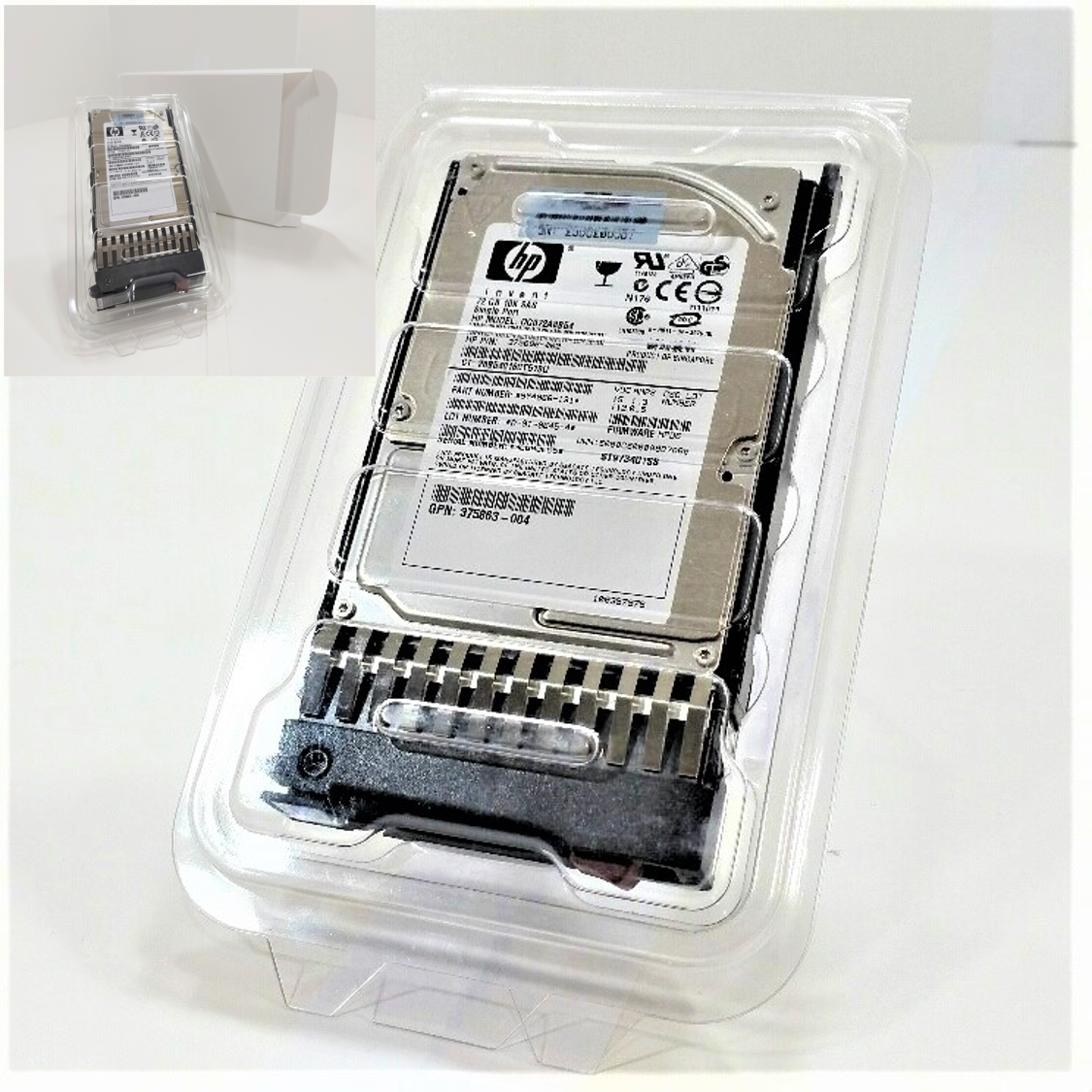 2.5" (WITH TRAYS) Hard Disk Drives Individual ESD Plastic Clamshell Ca ...